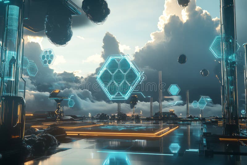 A Hyper-advanced Weather Control Station Where Hexagonal Satellites ...