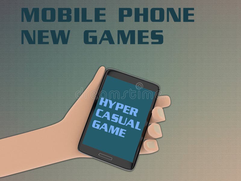 HYPER CASUAL GAME concept stock illustration. Illustration of panel ...