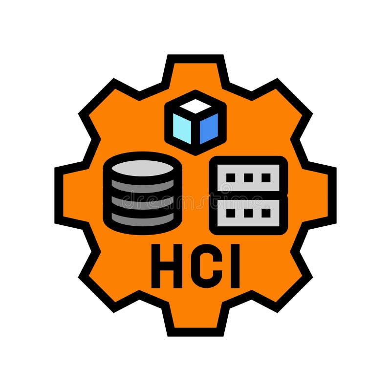 Hyper Converged Infrastructure Color Icon Vector Illustration Stock ...