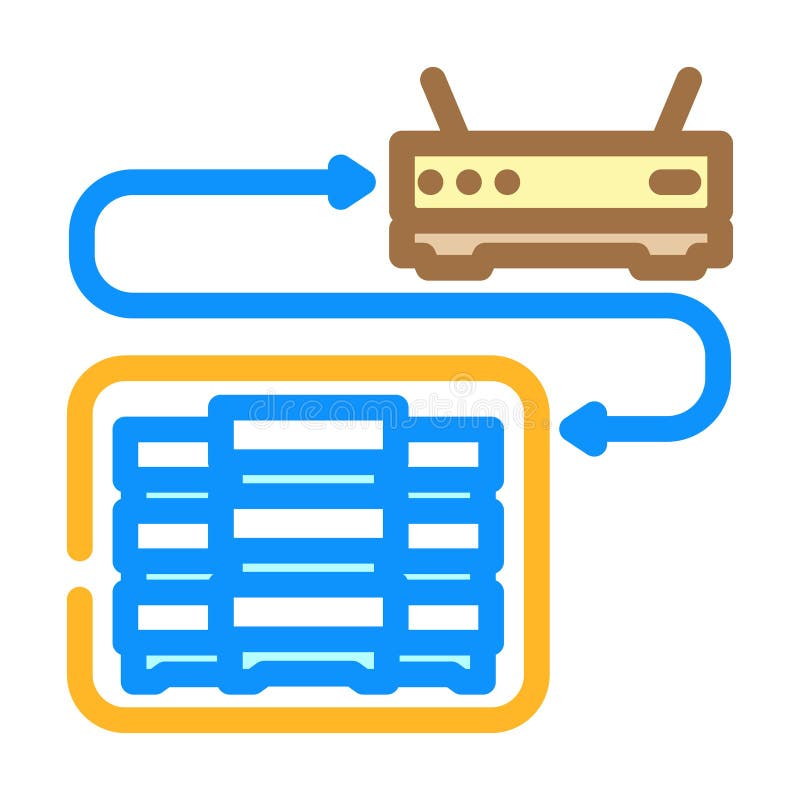 Hyper Converged Infrastructure Color Icon Vector Illustration Stock ...