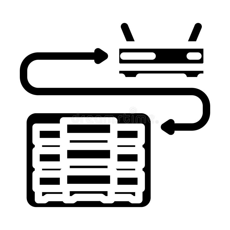 Hyper Converged Infrastructure Glyph Icon Vector Illustration Stock ...