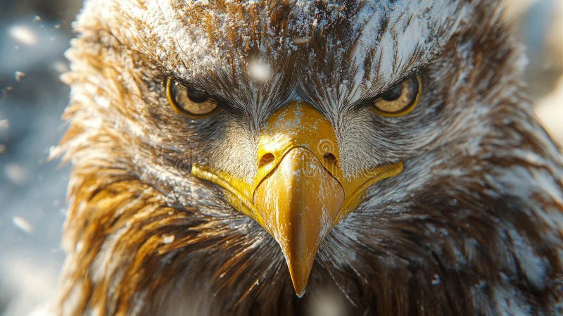 Hyper-detailed Close-up of an Eagle’s Intense Stare, Showcasing Its ...