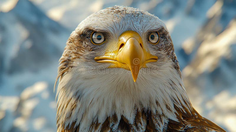 Hyper-detailed Close-up of an Eagle’s Intense Stare, Showcasing Its ...