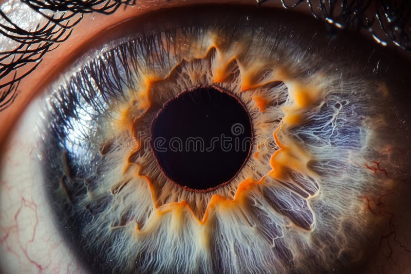Hyper-detailed Close-up Revealing Intricate Patterns of a Models Eye in ...