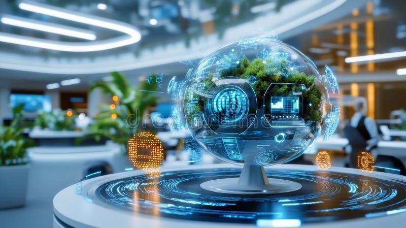 Hyper Detailed 3D Render of AI Driven Smart Globe Showcasing Technology ...