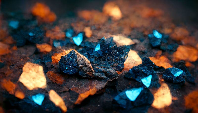 Hyper-detailed 3D Render of Lava Particles and Rare Stones for Cool ...