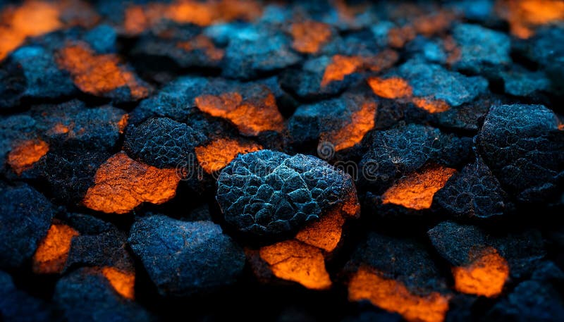 Hyper-detailed 3D Render of Lava Particles and Rare Stones for Cool ...