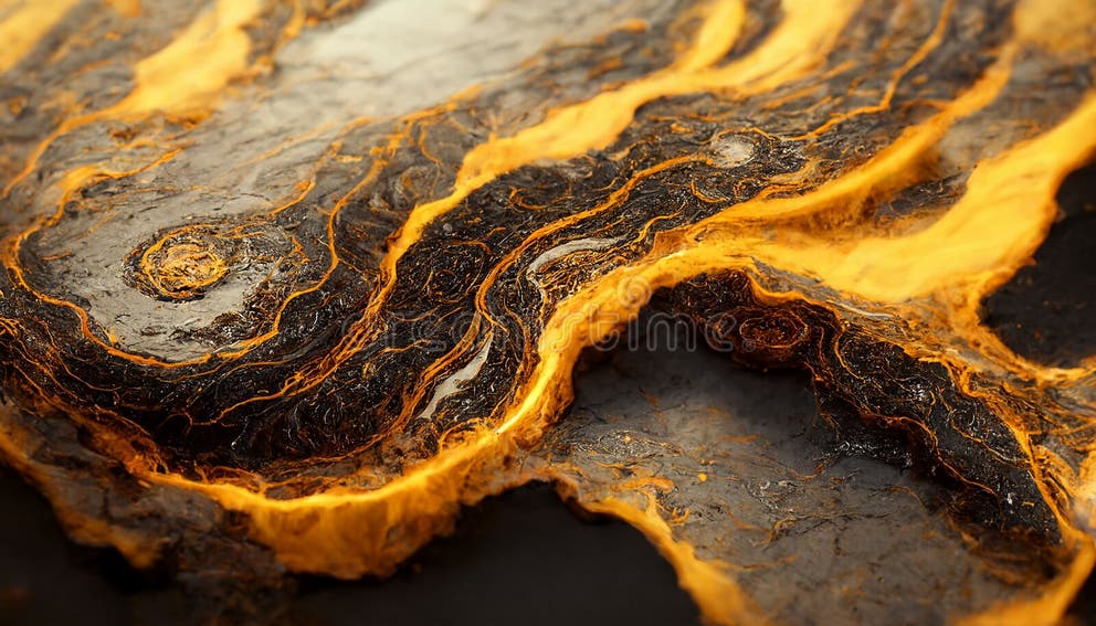 Hyper-detailed 3D Render of Lava Wave and Rare Stones Stock ...