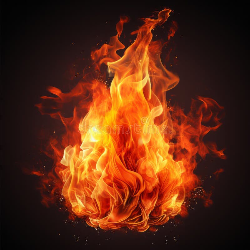Hyper-detailed Flames Illustration with Explosive Pigmentation Stock ...