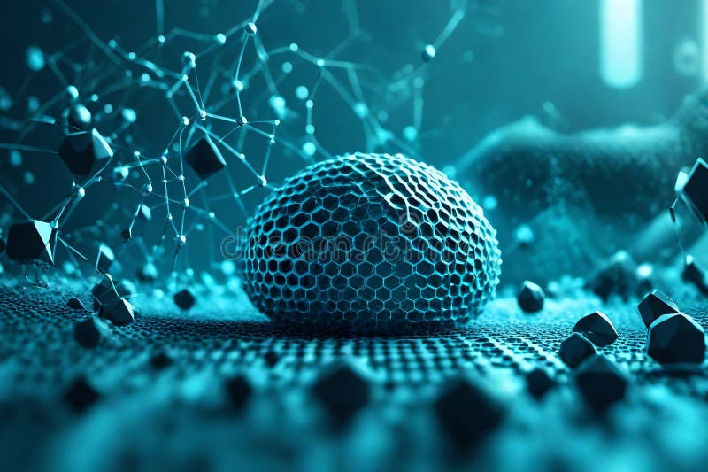 Hyper-Detailed Futuristic Nano Technology: Abstract Close-Up Background ...