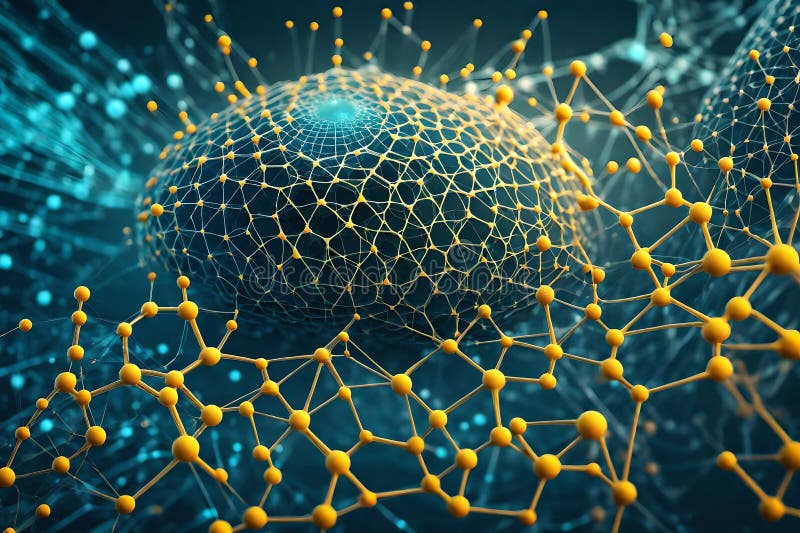 Hyper-Detailed Futuristic Nano Technology: Abstract Close-Up Background ...