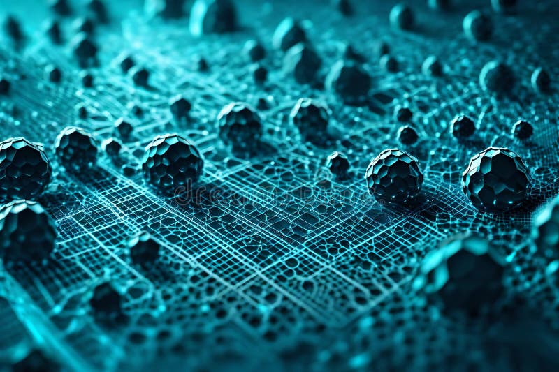 Hyper-Detailed Futuristic Nano Technology: Abstract Close-Up Background ...