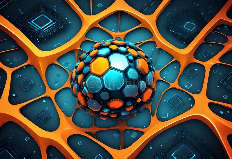 Hyper-Detailed Futuristic Nano Technology: Close-Up Abstract Background ...