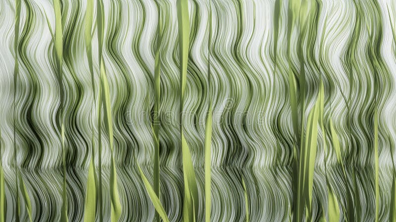 A Hyper-detailed, High-contrast 3D Rendering of Abstract Grass Waves in ...