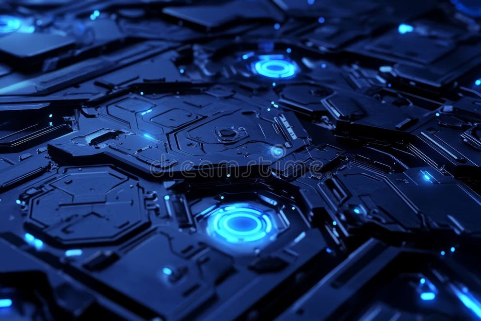 A Hyper-detailed Mechanical 3D Background Where Hexagonal Cells ...