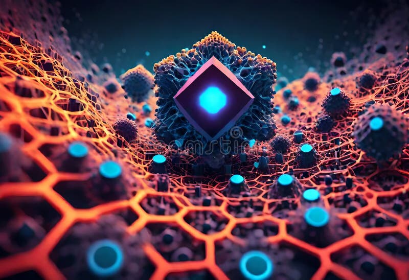 Hyper-Detailed Nano Technology Abstract: Futuristic Close-Up ...