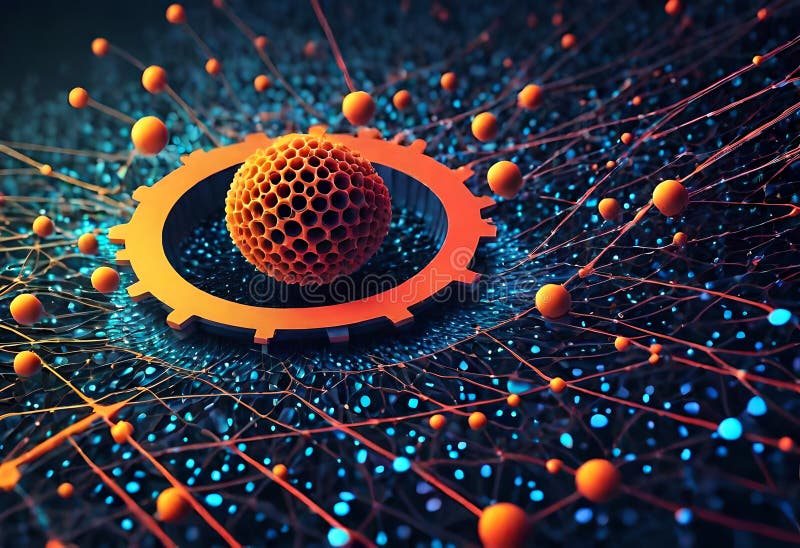 Hyper-Detailed Nano Technology: Futuristic Close-Up Abstract Background ...