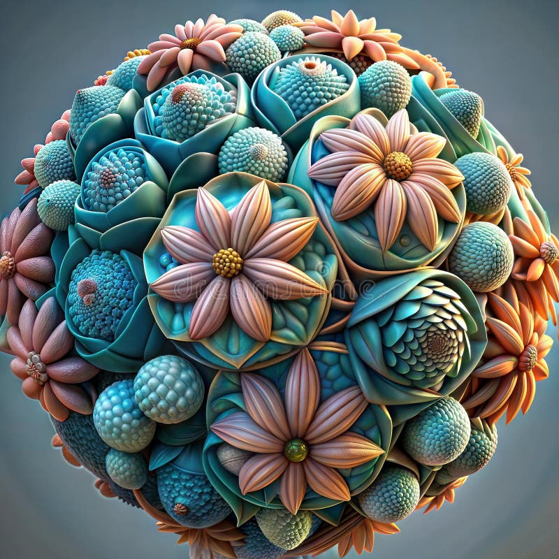 Hyper-detailed Sphere 3D Rendered, for Designs and Illustrations, AI ...