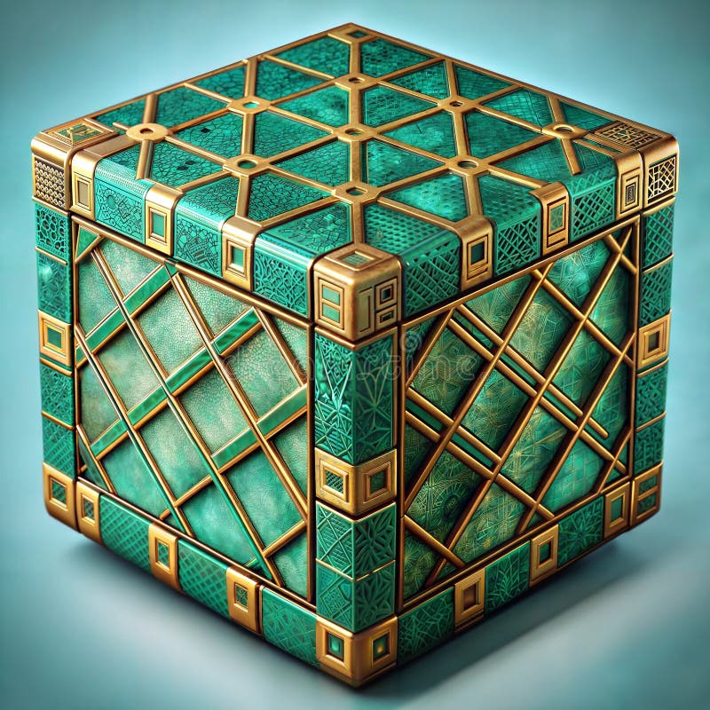 Hyper-detailed Texturized Cube 3D Rendered, for Designs and ...