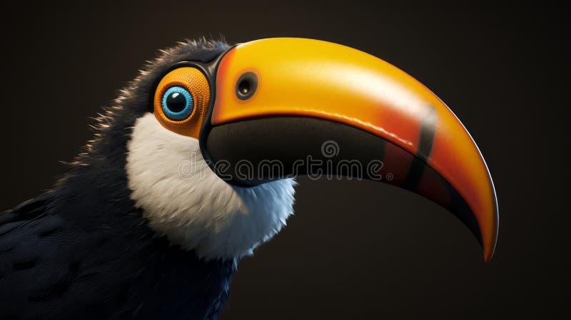 Hyper-detailed Toucan Head 3d Character by the Zoox Stock Illustration ...
