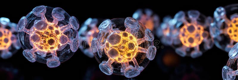 Extreme Close-up of Adeno-associated Virus Showcasing Detailed Capsid ...