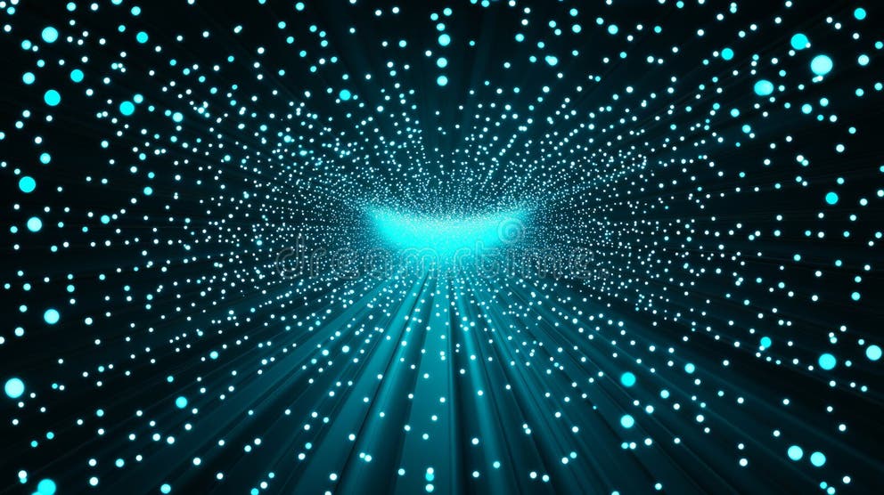 A Hyper Jump in Space Depicted in an Abstract 3D Illustration Stock ...