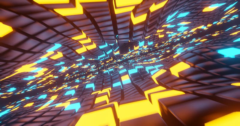 Hyper Loop Space Concept., 3D Rendering Stock Illustration ...