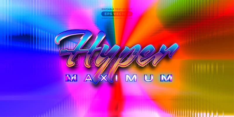 Hyper Maximum Editable Text Effect Retro Style with Vibrant Theme ...