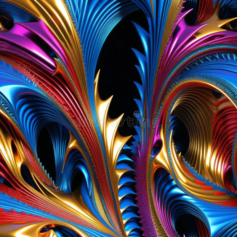 Metallic Fractal Texture Stock Illustrations – 9,633 Metallic Fractal ...