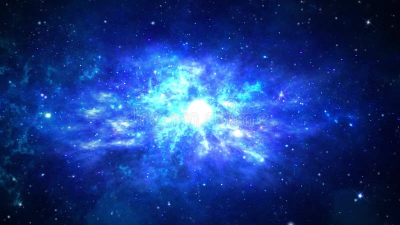 Hyper Moving into Another Galaxy. Speed of Light, Neon Glowing Rays in ...