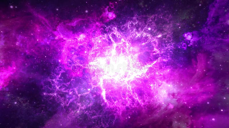 Hyper Moving into Another Galaxy. Speed of Light, Neon Glowing Rays in ...