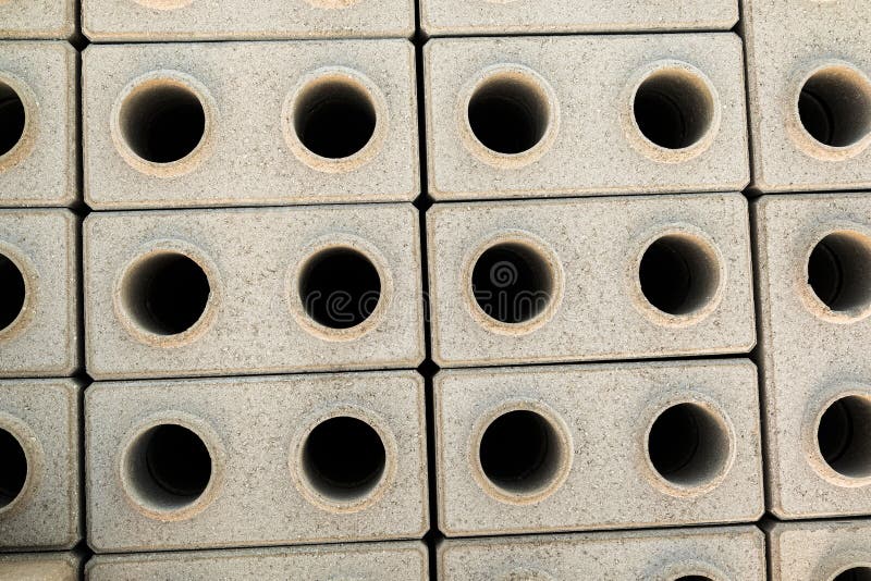 Hyper-pressed Hollow Facing Bricks Stacked on a Pallet Stock Image ...