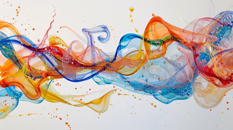 Hyper Realistic Abstract Motion Art with Vibrant Colors, Splashes, and ...