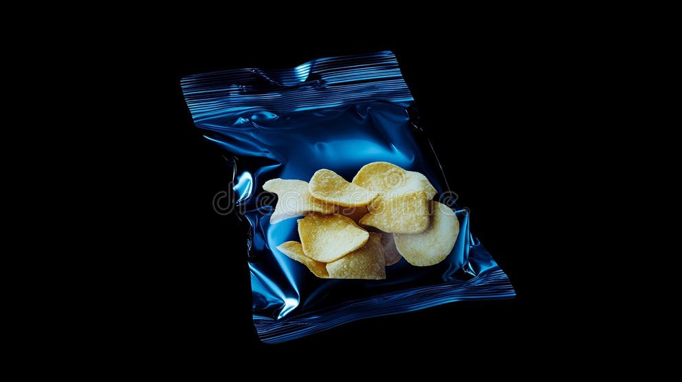 Hyper Realistic Advertisement of a Single Chips Packet Against a Simple ...