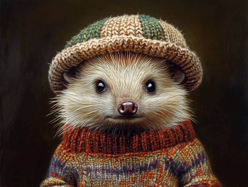 A Hyper-realistic AI-generated Portrait of a Hedgehog Stock Image ...