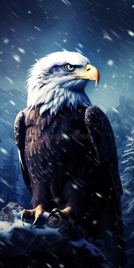 Hyper-realistic American Eagle Wallpaper for Mobile Lock Screen Stock ...