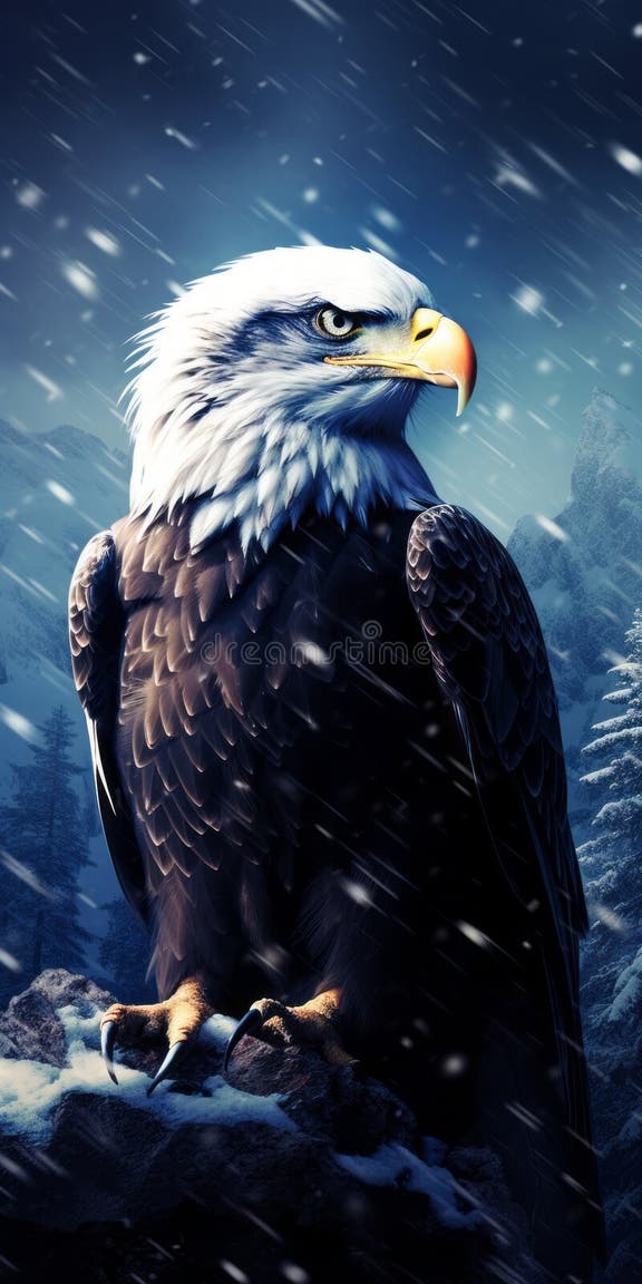 Hyper-realistic American Eagle Wallpaper for Mobile Lock Screen Stock ...