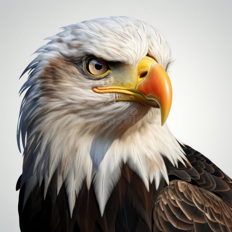 Hyper-realistic Bald Eagle 3d Rendering with Ultra Hd Quality Stock ...