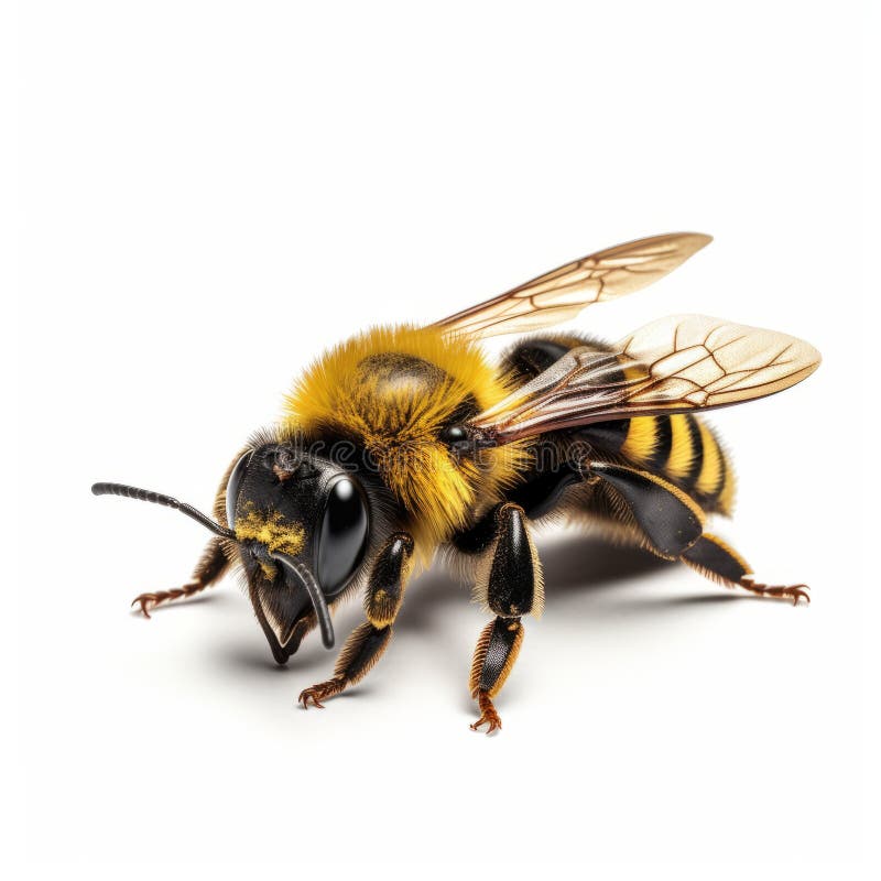 Hyper-realistic Bee Illustration with High-key Lighting Stock ...