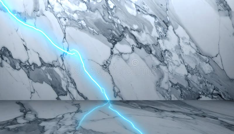 Hyper-Realistic Bioluminescent Marble Wall Stock Image - Image of ...