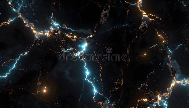 Hyper-Realistic Bioluminescent Marble Wall Stock Photo - Image of ...