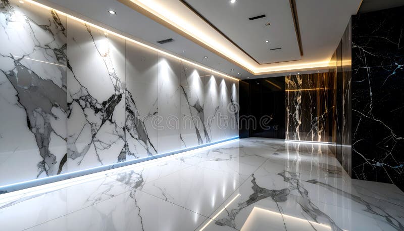 Hyper-Realistic Bioluminescent Marble Wall Stock Image - Image of ...