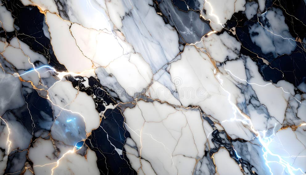 Hyper-Realistic Bioluminescent Marble Wall Stock Image - Image of ...