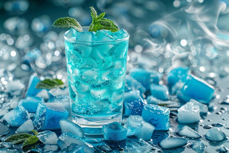 Hyper Realistic Blue Lagoon Vodka Poster with High Resolution Product ...