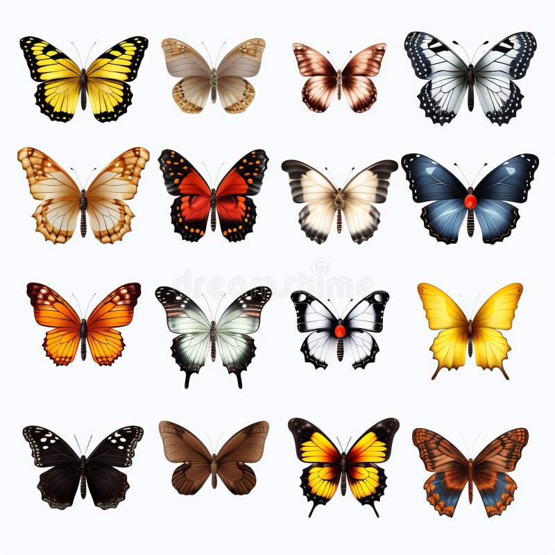 Hyper-realistic Butterfly Illustrations: Diverse Colors and American ... Hyper-realistic Butterfly Illustrations: Diverse Colors and American ...