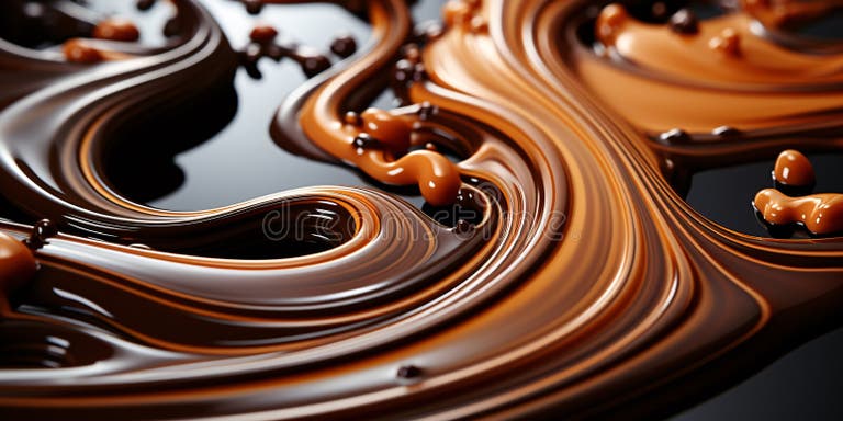 Hyper Realistic Chocolate Abstract Background Design Stock Illustration ...