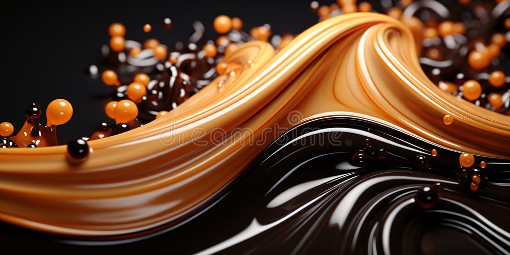 Hyper Realistic Chocolate Abstract Background Design Stock Illustration ...