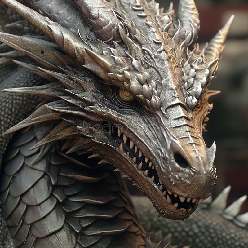 A Hyper Realistic Close Up Photo of Silver Dragon AI Generative Stock ... A Hyper Realistic Close Up Photo of Silver Dragon AI Generative Stock ...