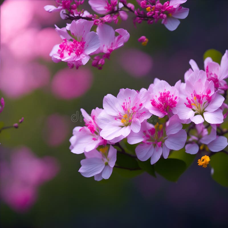 Hyper Realistic Colorful Sakura Flowers Stock Illustrations – 10 Hyper ...