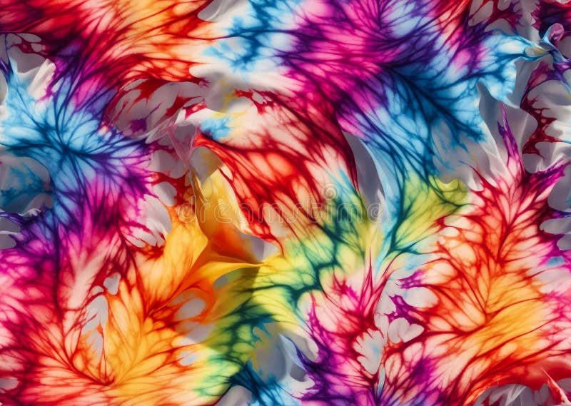 Hyper Realistic Colorful Tie Dye Seamless Fabric Pattern Design Stock ...